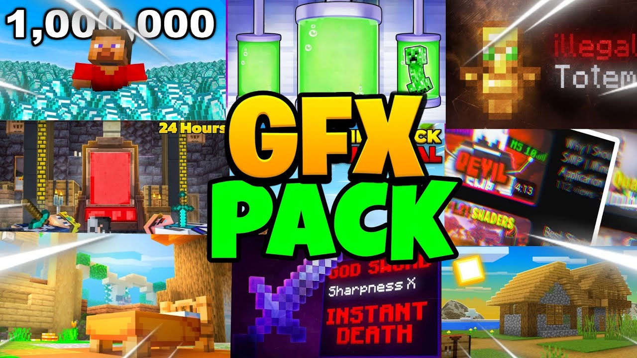 MINECRAFT BEST GFX PACK +EDITING PACK ||MCPE MINECRAFT JAVA - YouTube
