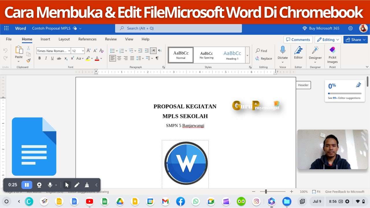 Belajar Membuka & Edit File Microsoft Word Di Chromebook Untuk Pemula ...