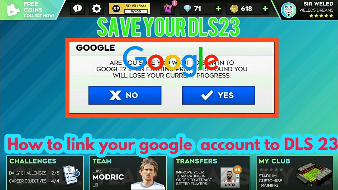 DLS 23 | How to save & connect your DLS Account with Google in DLS23 ...