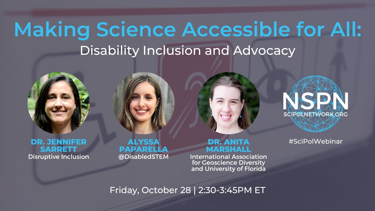 Making Science Accessible for All: Disability | National Science Policy ...
