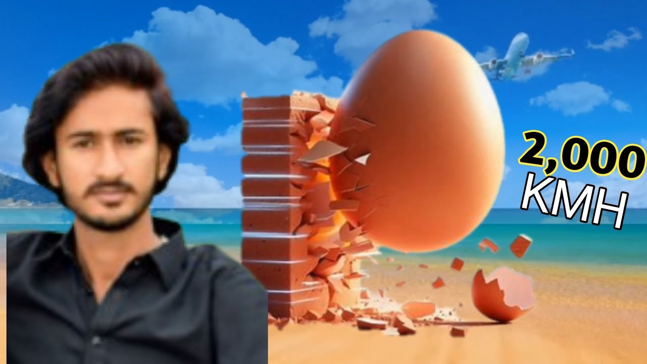 World's Most Powerful Egg 🥚- 2000 Km/h | Can this egg break a brick ...