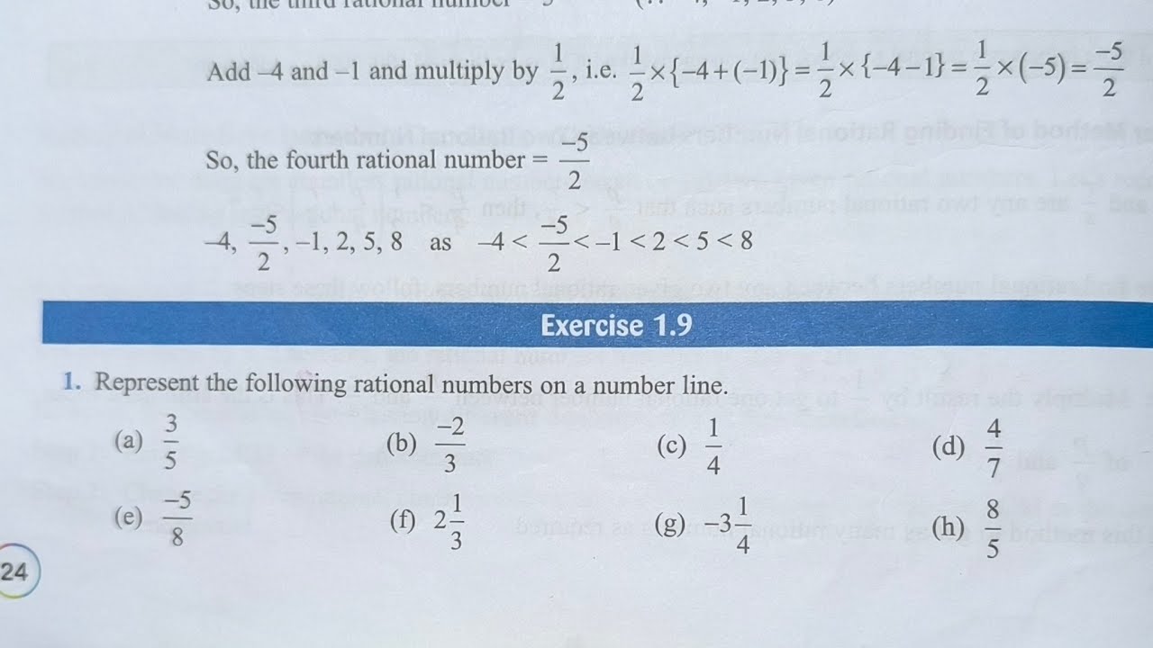 viva education start up mathematics class 8 ex 1.9 |rational numbers on ...