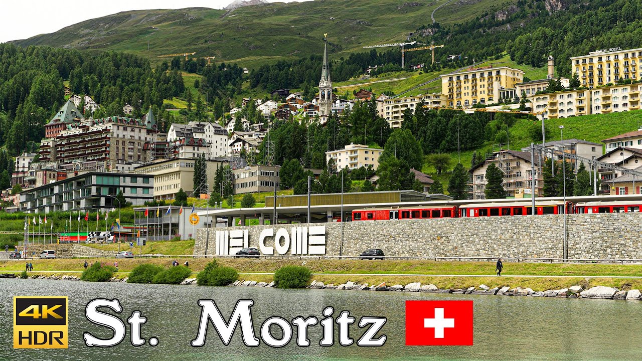 St Moritz 🇨🇭 The Peaceful Charm of St. Moritz Switzerland on a Cloudy ...