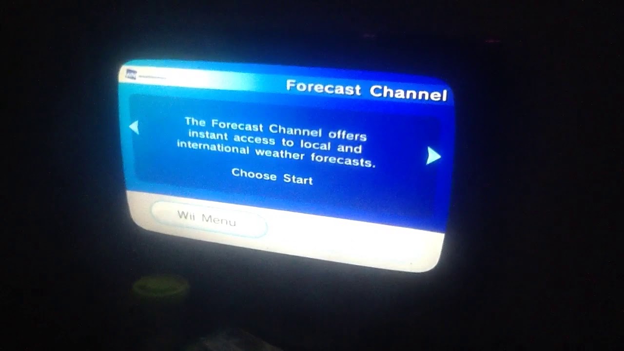 Forecast channel error on Wii - YouTube