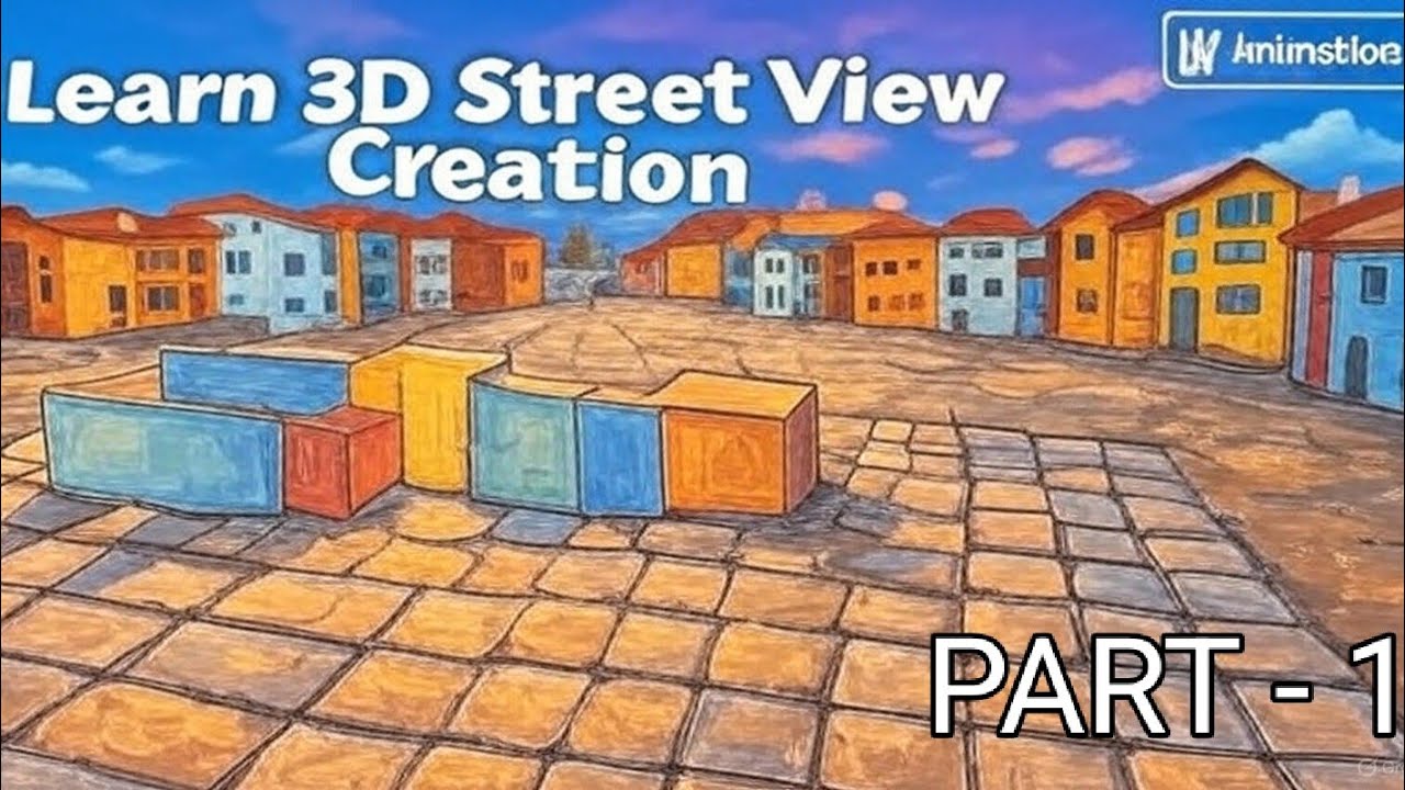 Making a 3D Street View in Mobile part - 1|| #prisma3d #dailyanimation ...