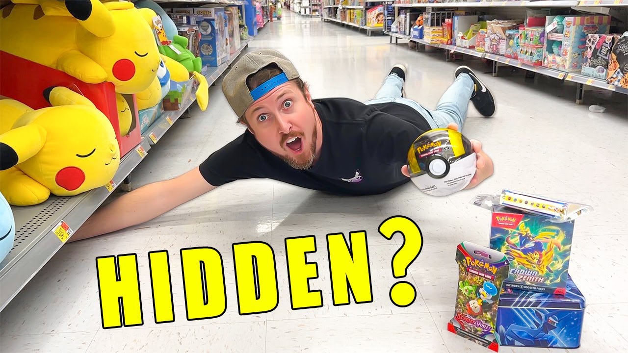 BEST HIDING SPOTS IN STORES FOR HIDDEN POKEMON CARDS! opening #82 - YouTube