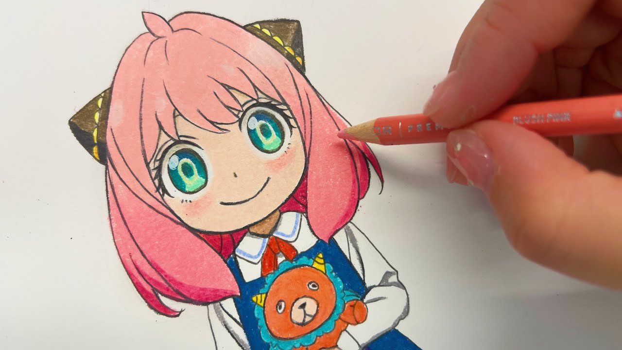 How to draw SPY x family Anya (for beginners) Easy anime drawing ...