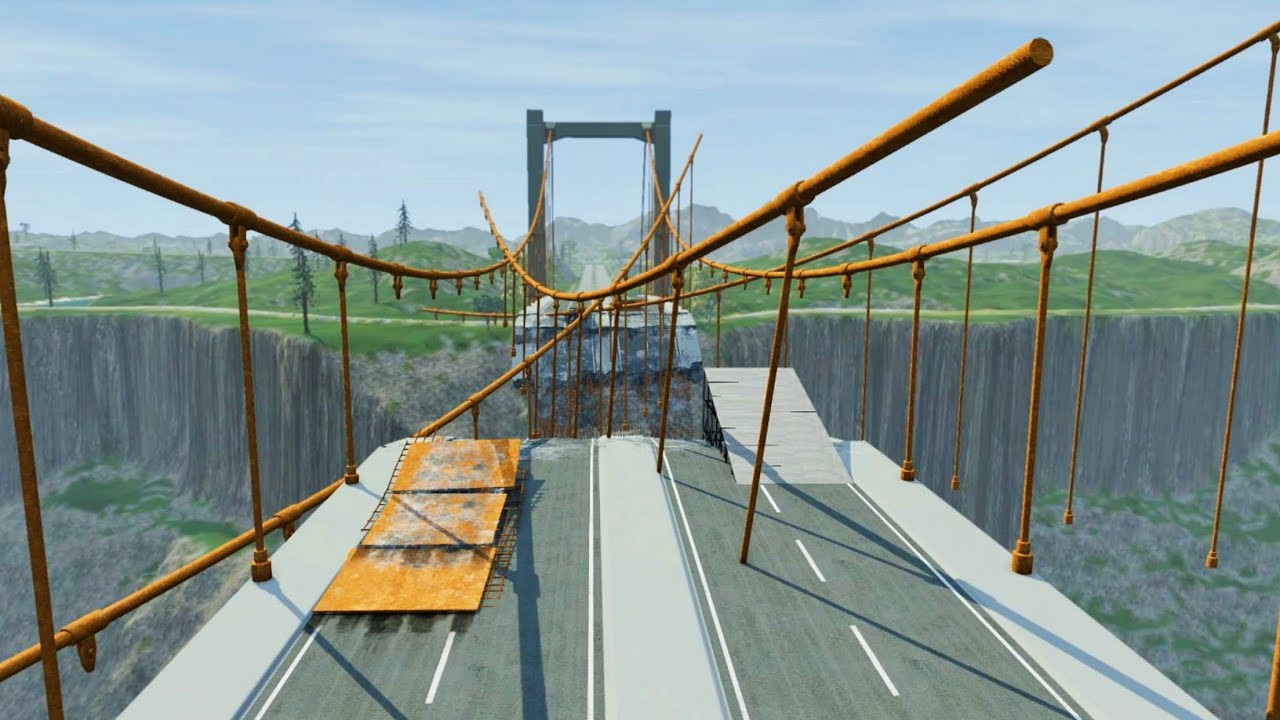 Mobil vs large bridge #9 - BeamNG Drive - YouTube