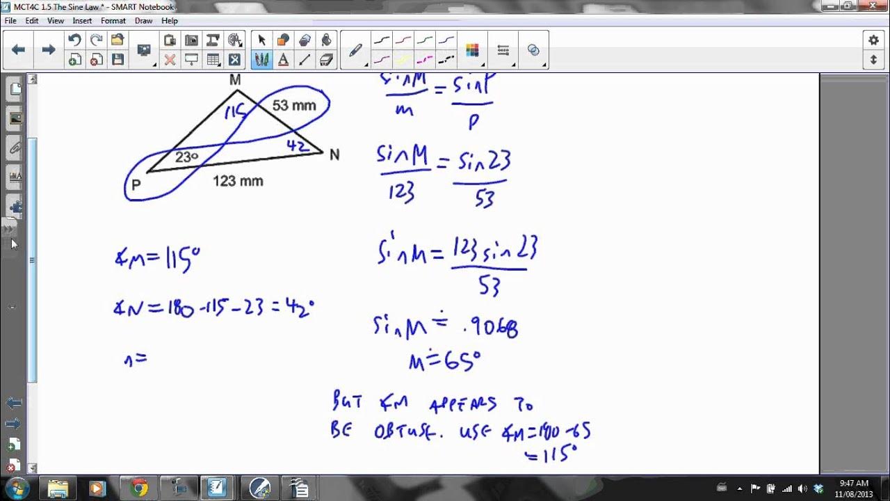 MCT4C 1 5 The Sine Law P2 - YouTube