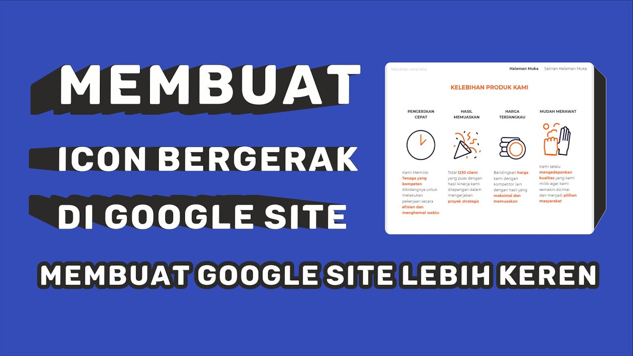 TUTORIAL ICON BERGERAK DI GOOGLE SITE - YouTube