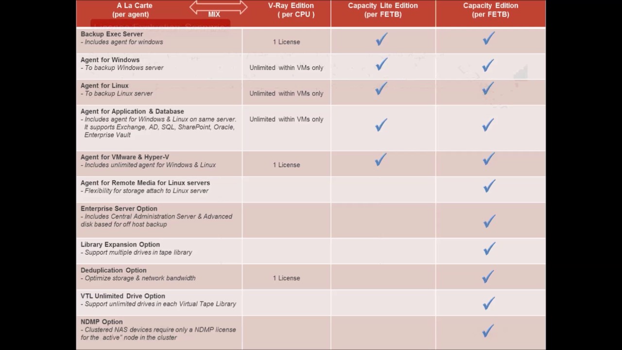 Veritas Backup Exec 16 License Models - YouTube