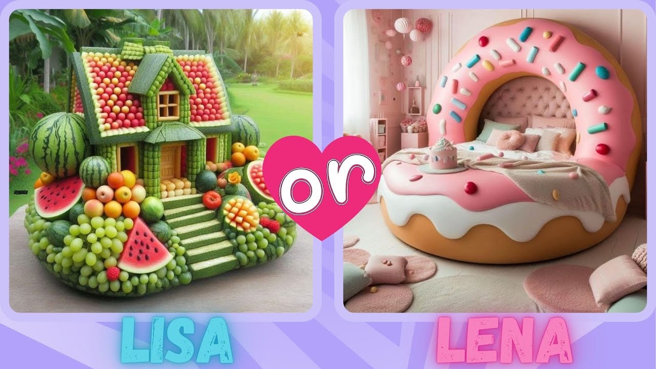 LISA or LENA FRUITS🍎🍌🍉🍩🥓🥯 #lisa #lena #lisaorlena #lisaandlena #viral # ...