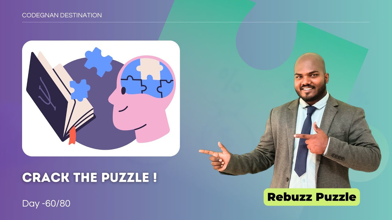 Rebuzz Puzzle | Reasoning Topic | CSR Session Day - 60 - YouTube
