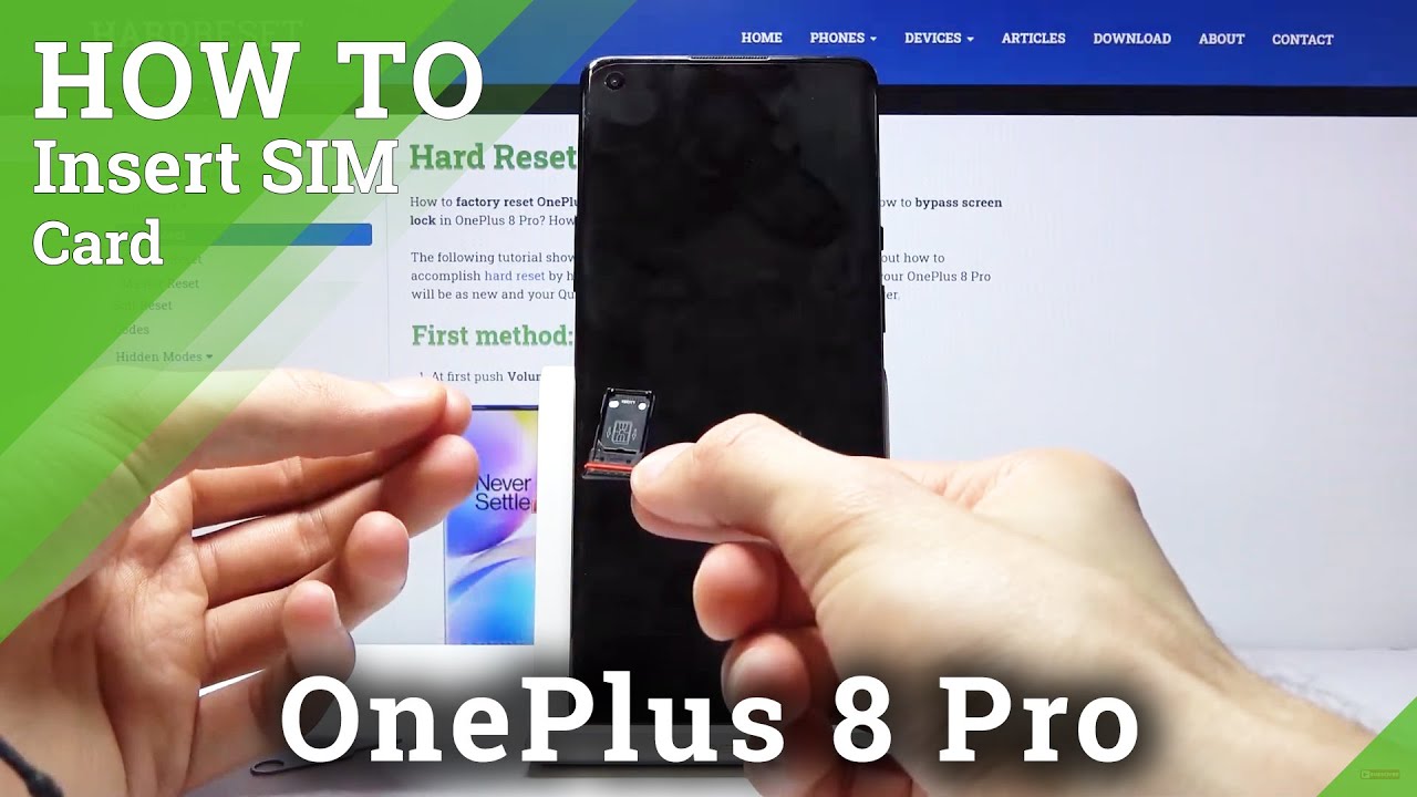 How to Insert SIM Card to OnePlus 8 Pro – Input Nano SIM Card - YouTube