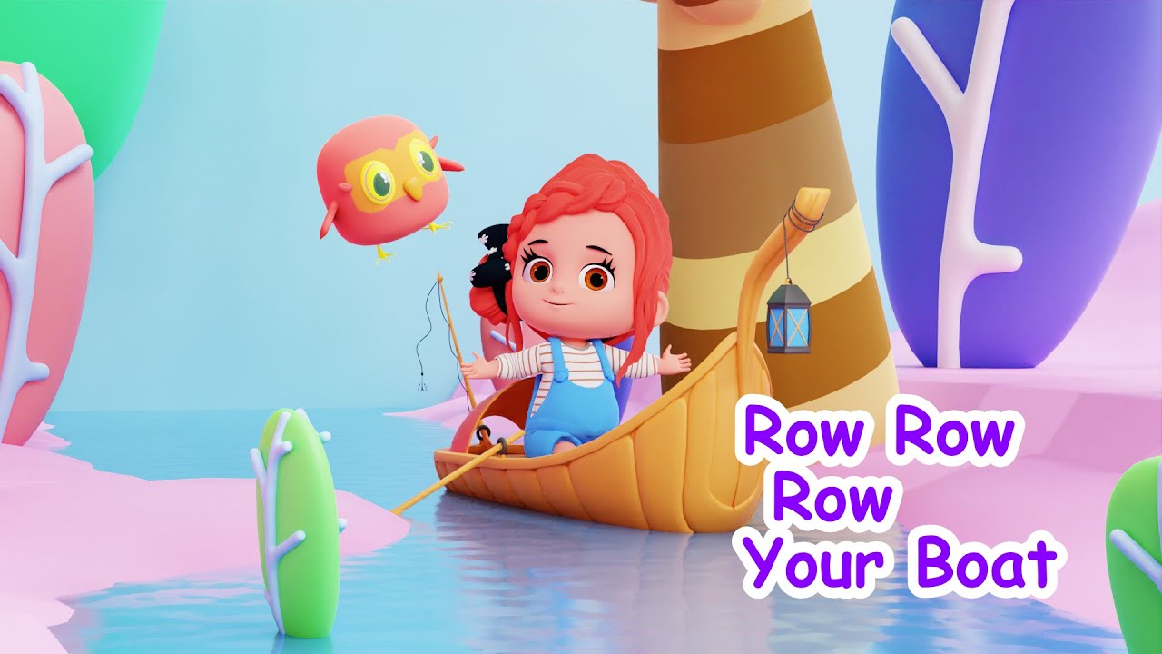 Row Row Row Your Boat with Lyrics | Kids Nursery Rhymes and Songs | HD ...