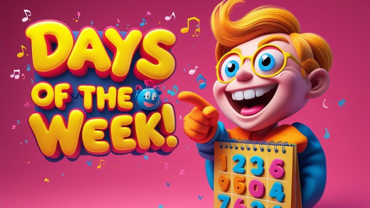 "Days of the Week Song for Kids | Learn Weekdays with Fun Cartoon ...