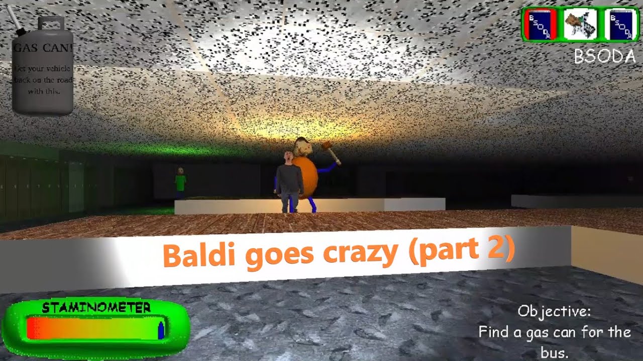 The secret hideout! baldi goes crazy (baldi's basics mod) - YouTube
