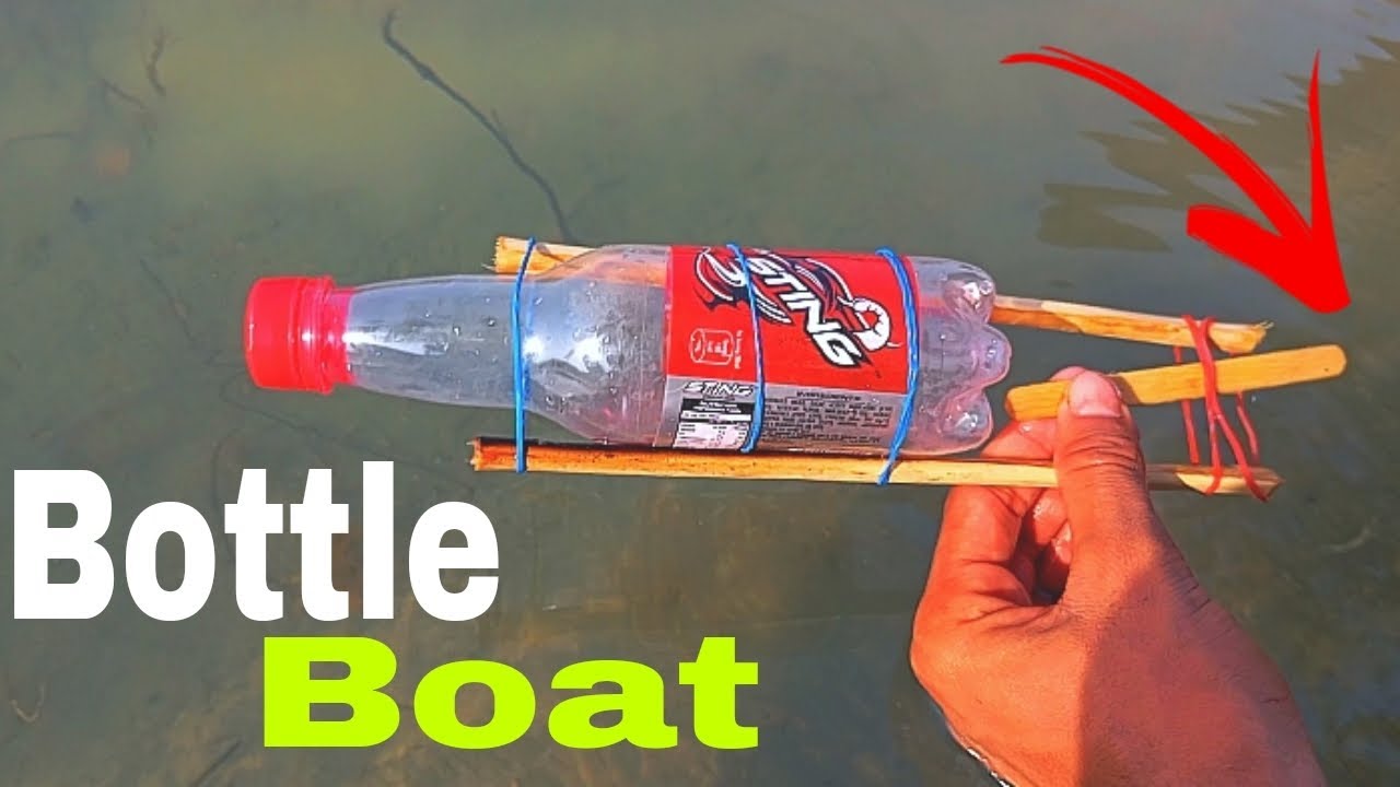 How to make a boat with bottle | Amazing simple bottle boat at home ...
