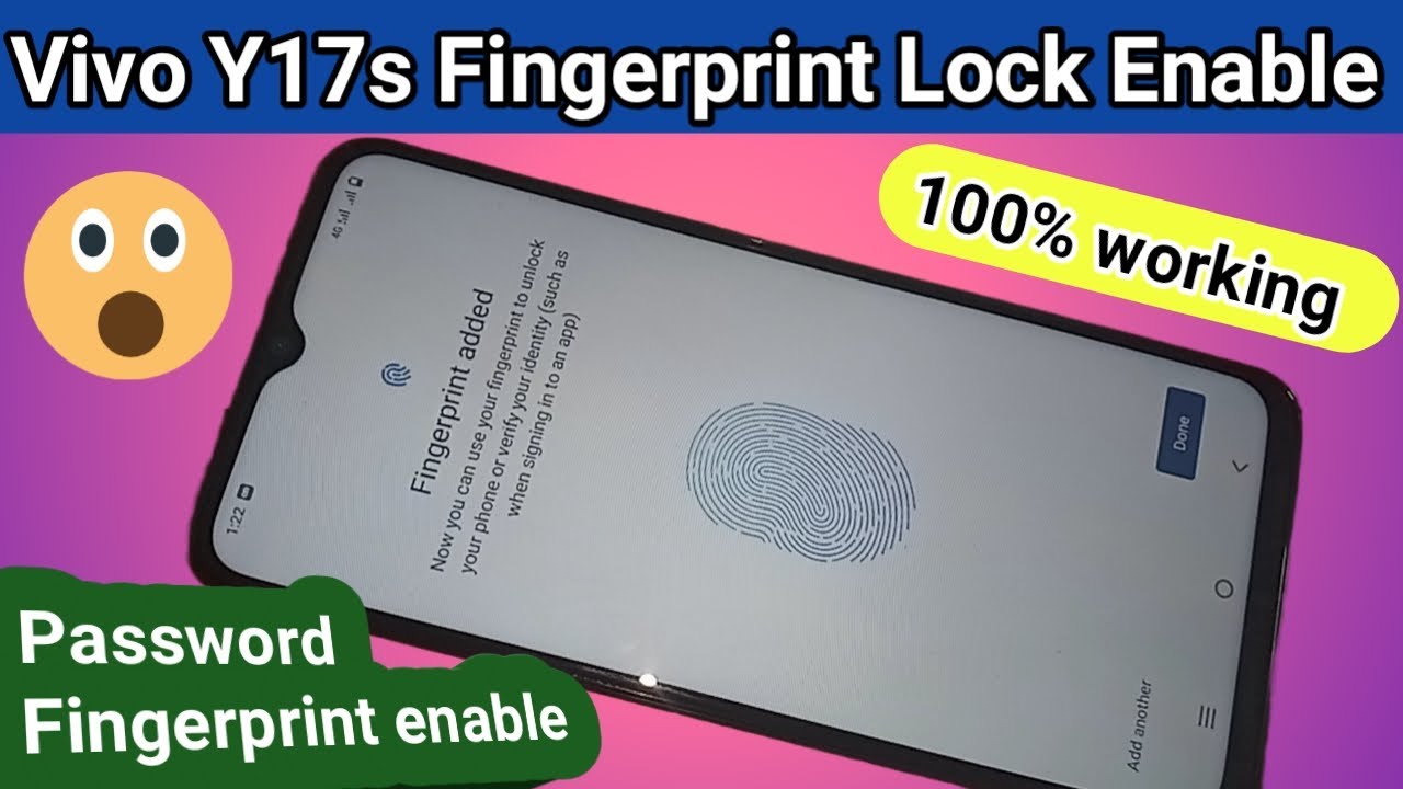 Vivo Y17s Fingerprint screen Lock Enable // Fingerprint lock setting ...