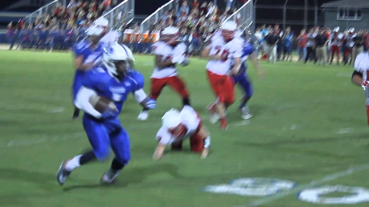 Jamar Cowell runs, River Gwaltney tackles - YouTube