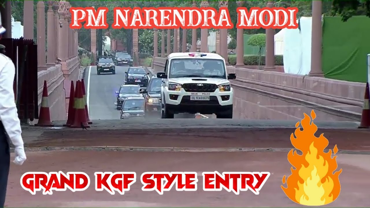 PM Modi Grand KGF Style Entry 2 - YouTube