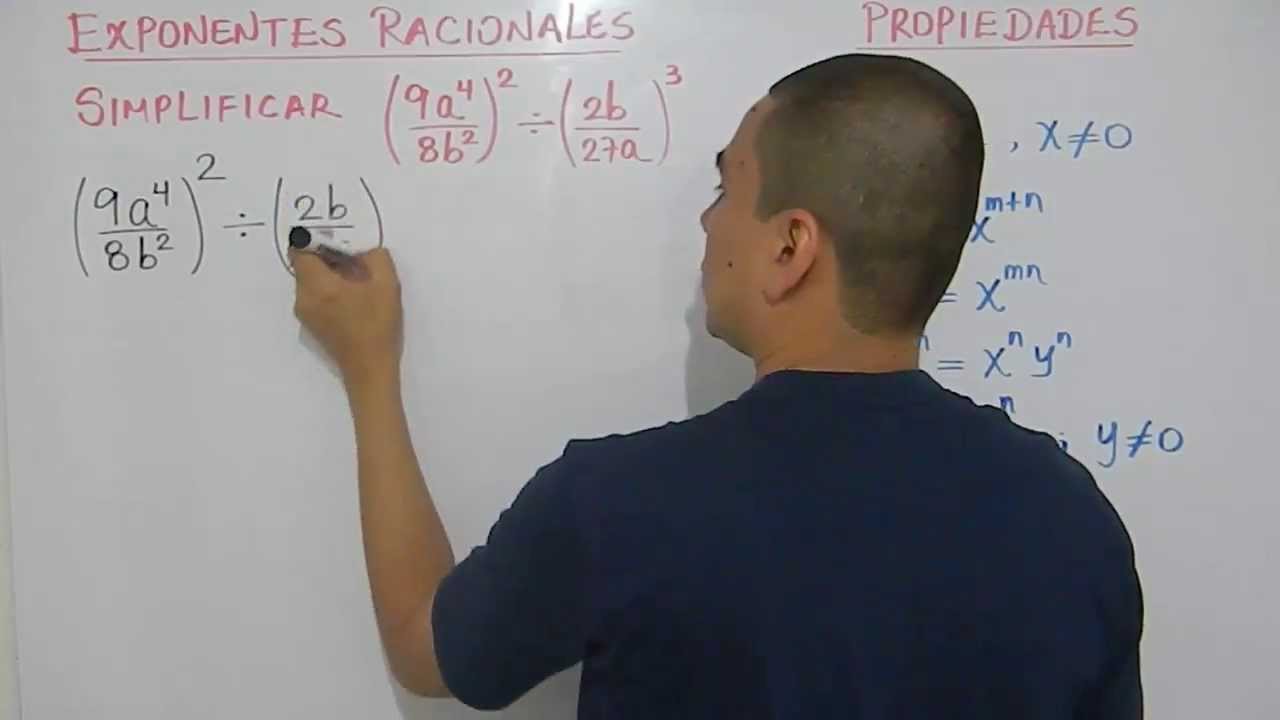 Propiedades de la potenciación para simplificar expresiones con ...