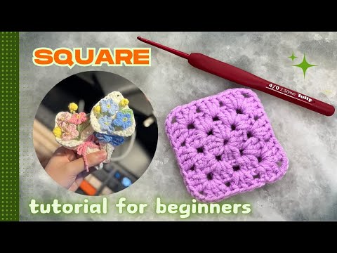 #7 How to crochet a square - step by step for beginners |Tina Olala ...