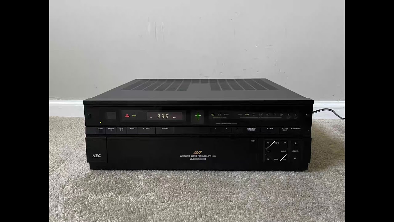 NEC AVR-1000 Home Theater Surround Receiver - YouTube