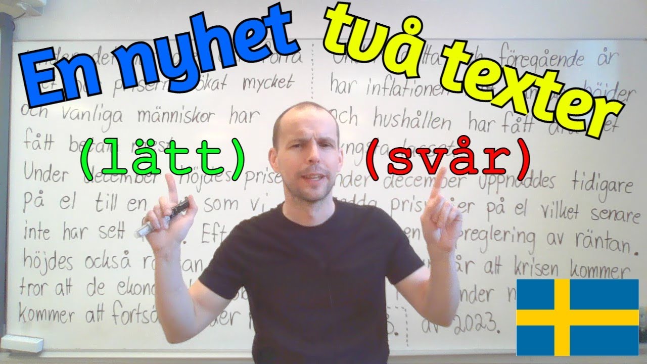 En nyhet (lättare och svårare text) SFI - YouTube