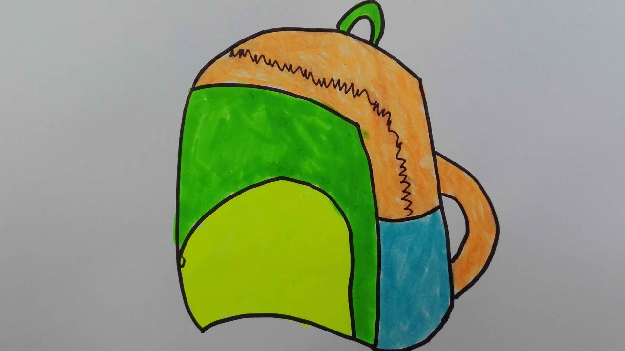 How to draw school bag-draw a backpack step by step-draw a backpack on ...