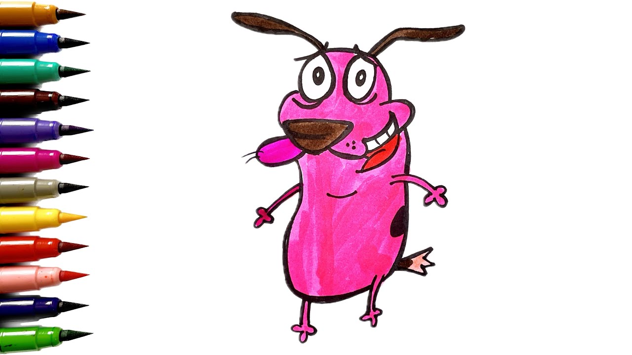 How to Draw a Courage The Cowardly Dog | How to Draw a Dog | Courage ...