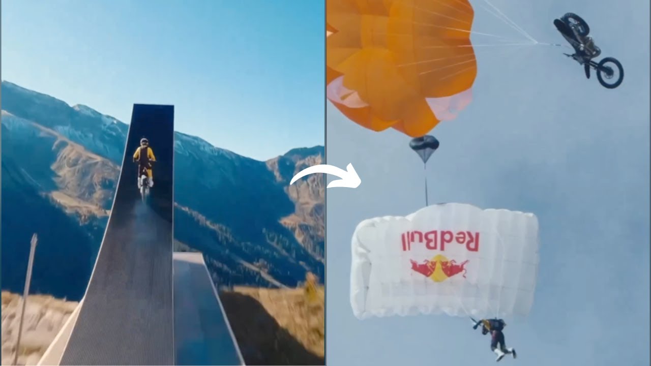 Huge Ramp Jump With a Bike - YouTube