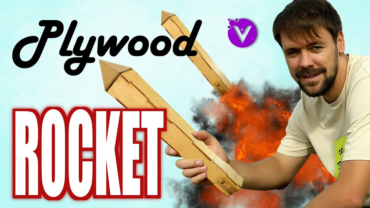 Making a rocket out of plywood. Make rocket fuel. Rocket launch. DIY ...