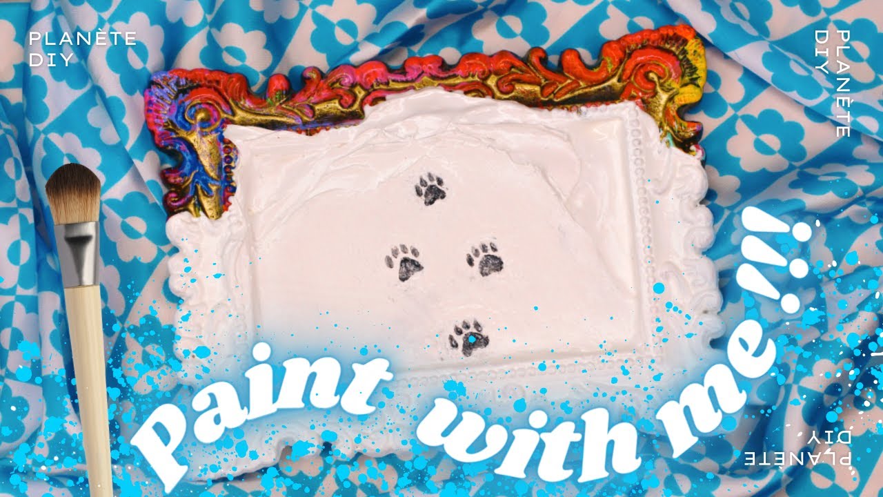 PAINT WITH ME🎨 Textured Art with acrylic paint – colorful frame ...