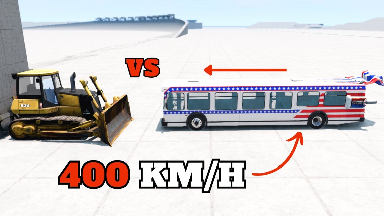 Rocket Bus vs Dozer Rotech 830 Car Body Testing - BeamNG Drive - YouTube
