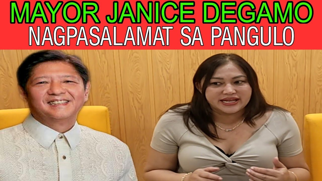 MAYOR JANICE DEGAMO NAG PASALAMAT SA PANGULONG BBM - YouTube