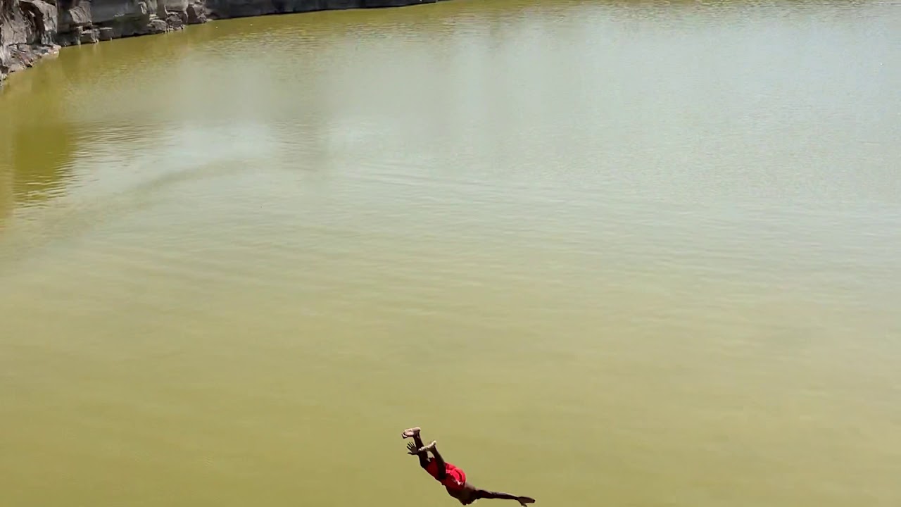 Plunge into famous death pool - YouTube