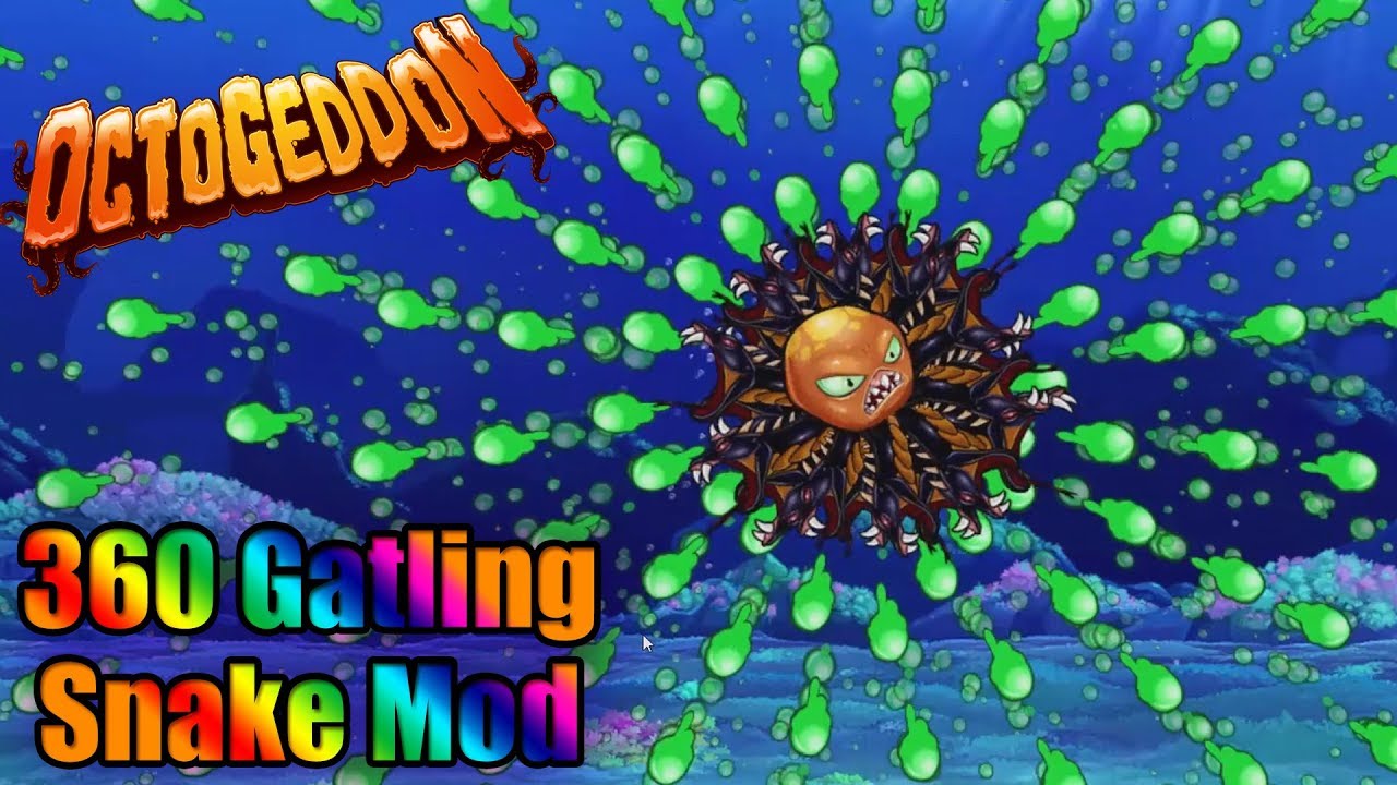 360 GATLING GUN SNAKE MOD | Octogeddon Modded | 360 Degrees Of LAZERS ...