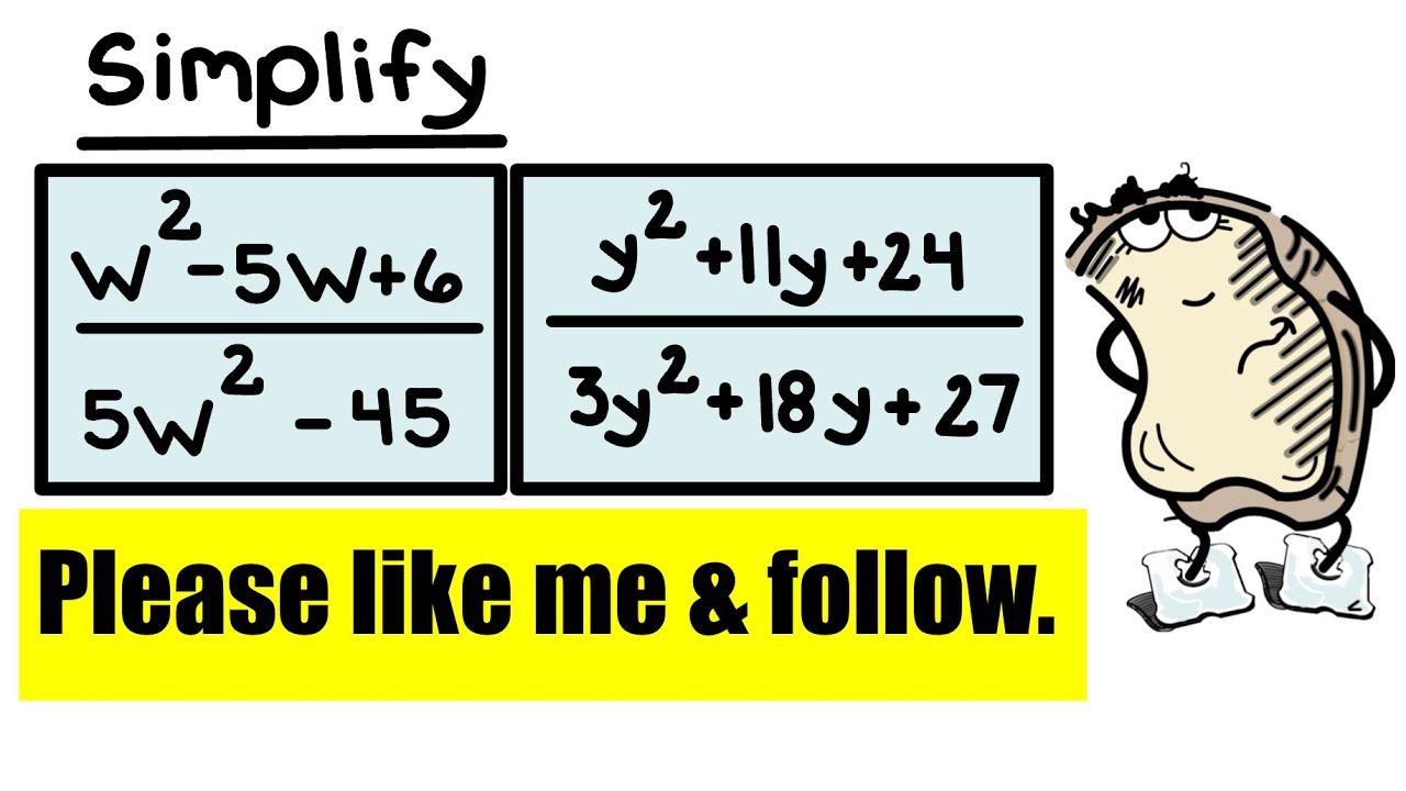 Simplifying a ratio of polynomials: problem type 1 - YouTube