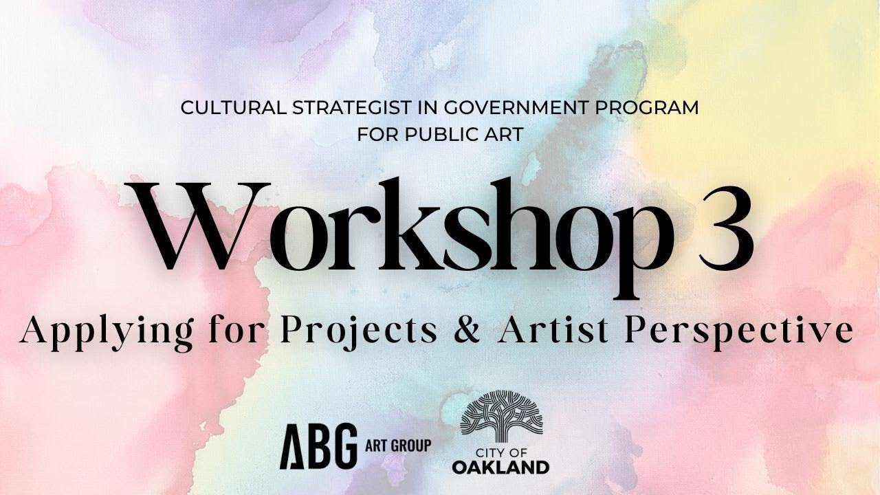 Workshop Video 3 - Applying for Projects & Artist Perspective - YouTube