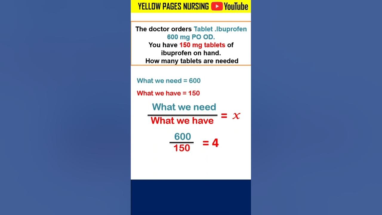 Tablet dosage calculation made easy | Exam tips and Tricks | NCLEX ...