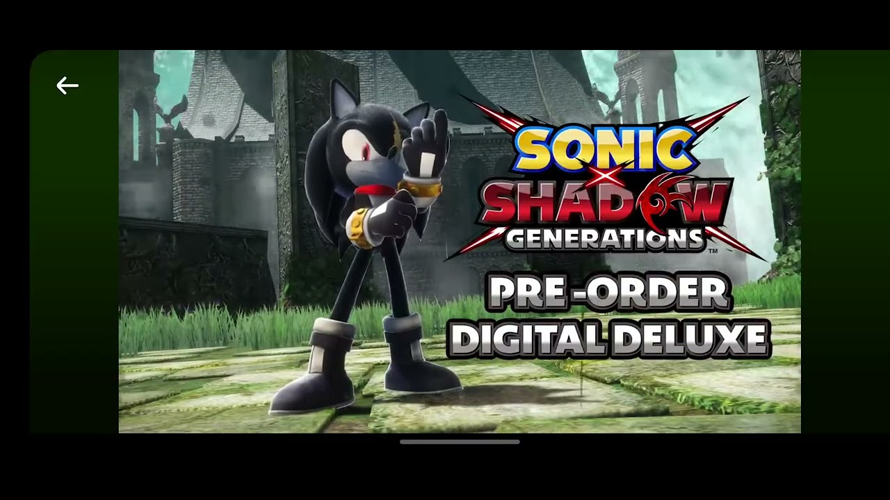 Sonic & Shadow Genrations Pre Order Concept Art Shadow - YouTube