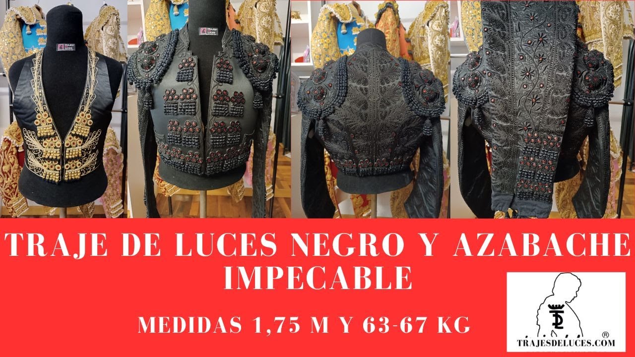 TRAJE DE LUCES NEGRO Y AZABACHE SENSACIONAL | MODA TAURINA | REGALOS ...