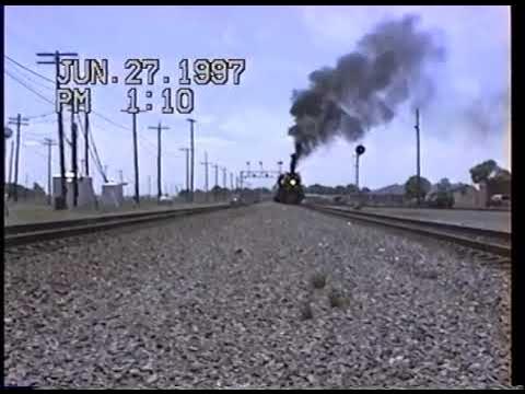 Milwaukee Road 261 Steam Engine Switches Tracks, Arrives at Galesburg, IL Railroad Days Train ...