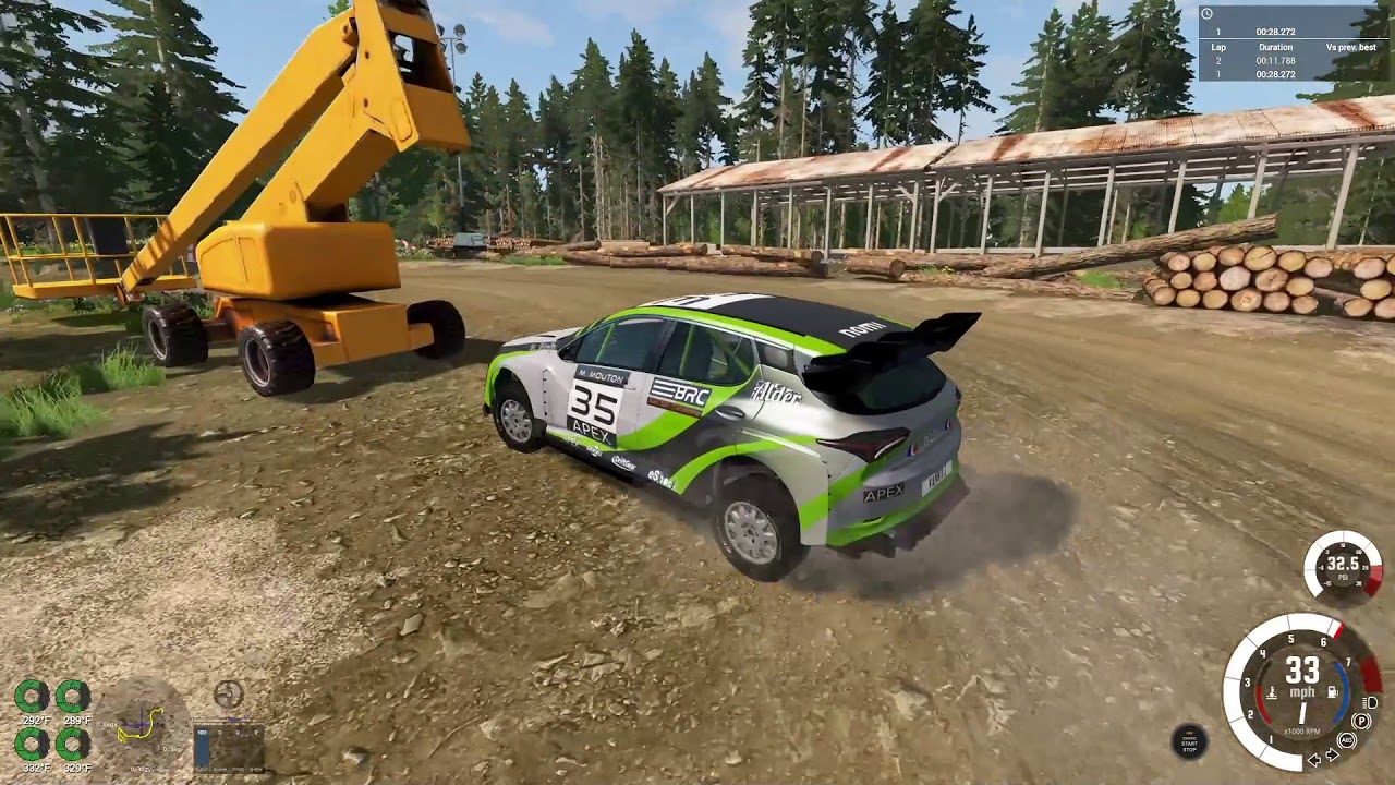 Taking On The Sawmill Rally Time Trials - BeamNG.drive - YouTube