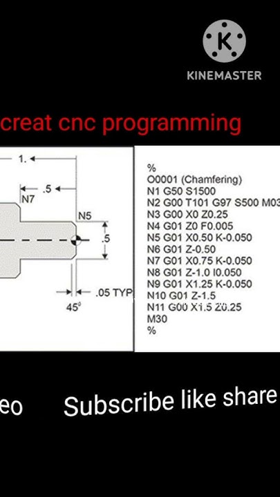How to creat cnc chamfer programming || cnc चेम्फर का प्रोग्राम कैसे बनाये 100% free - YouTube