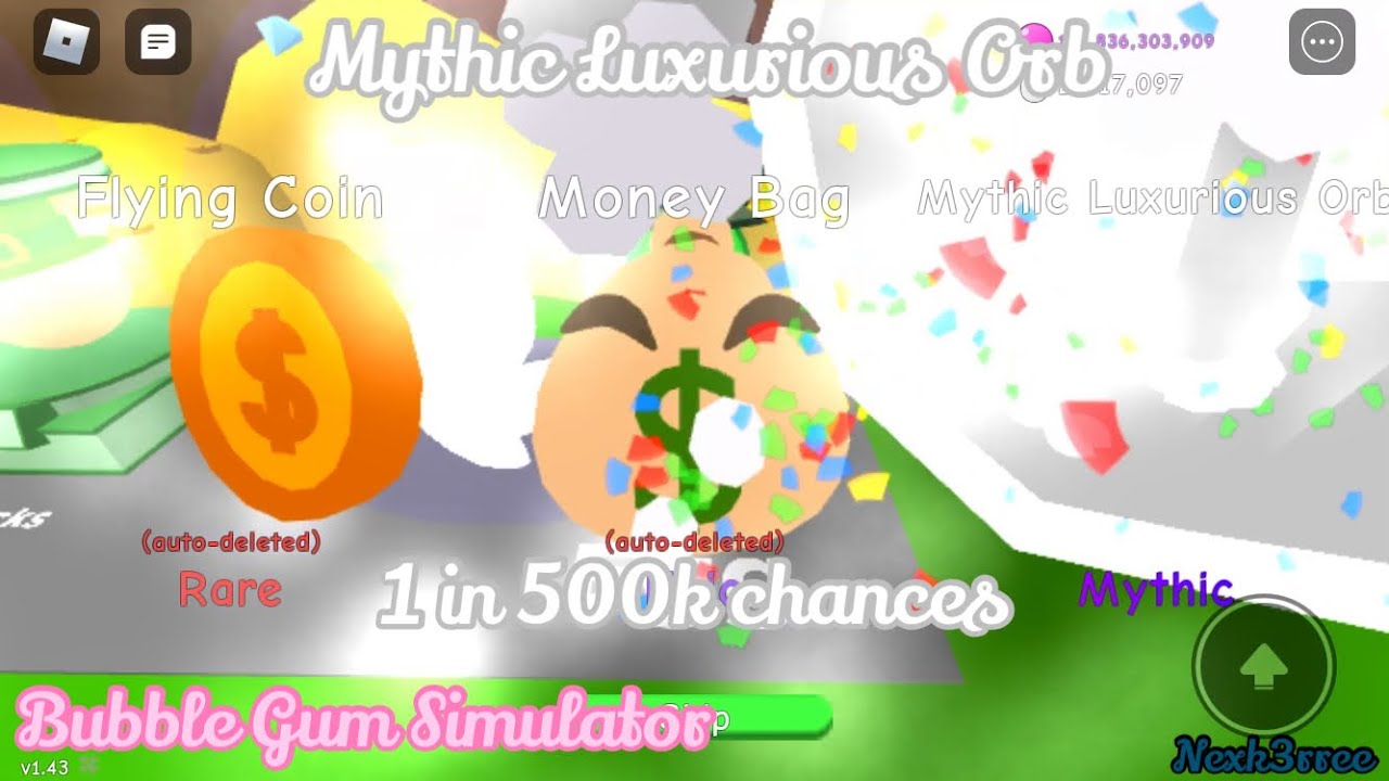 I hatched Mythic Luxurious Orb | Roblox: Bubble Gum Simulator - YouTube