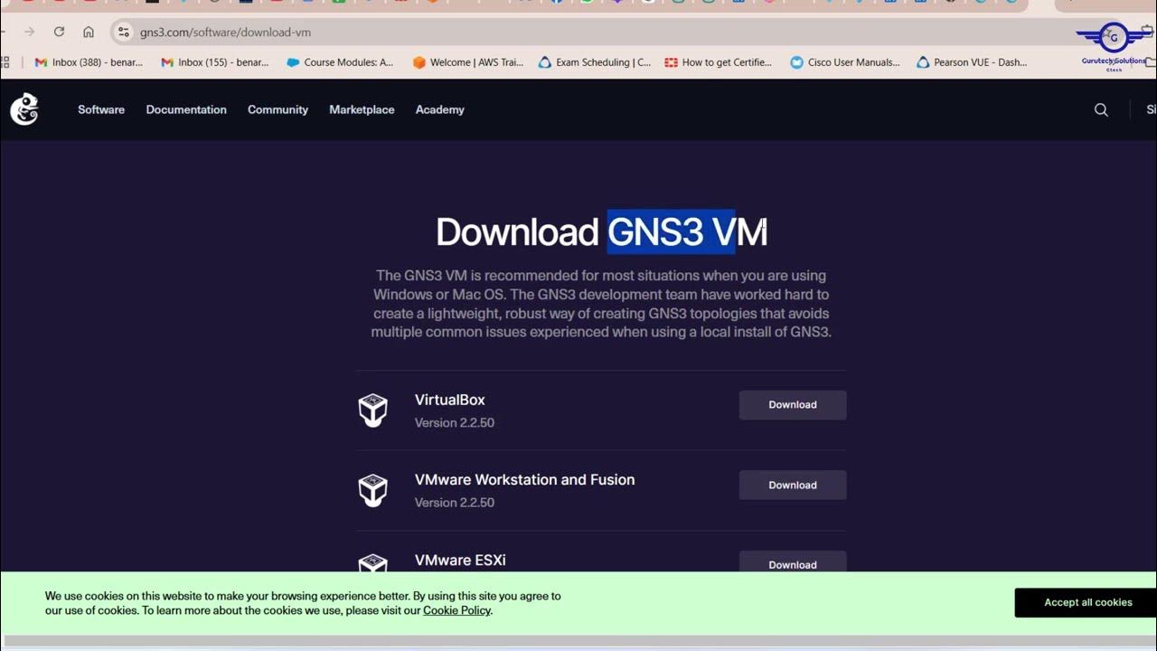 How to Download and Install GNS3 VM Step by Step | Network Configuration Using GNS3 - YouTube