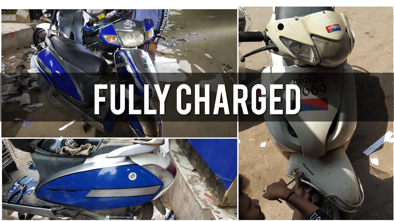 Honda Activa wrapping | Activa modified | Blue & Silver | The Stickers ...