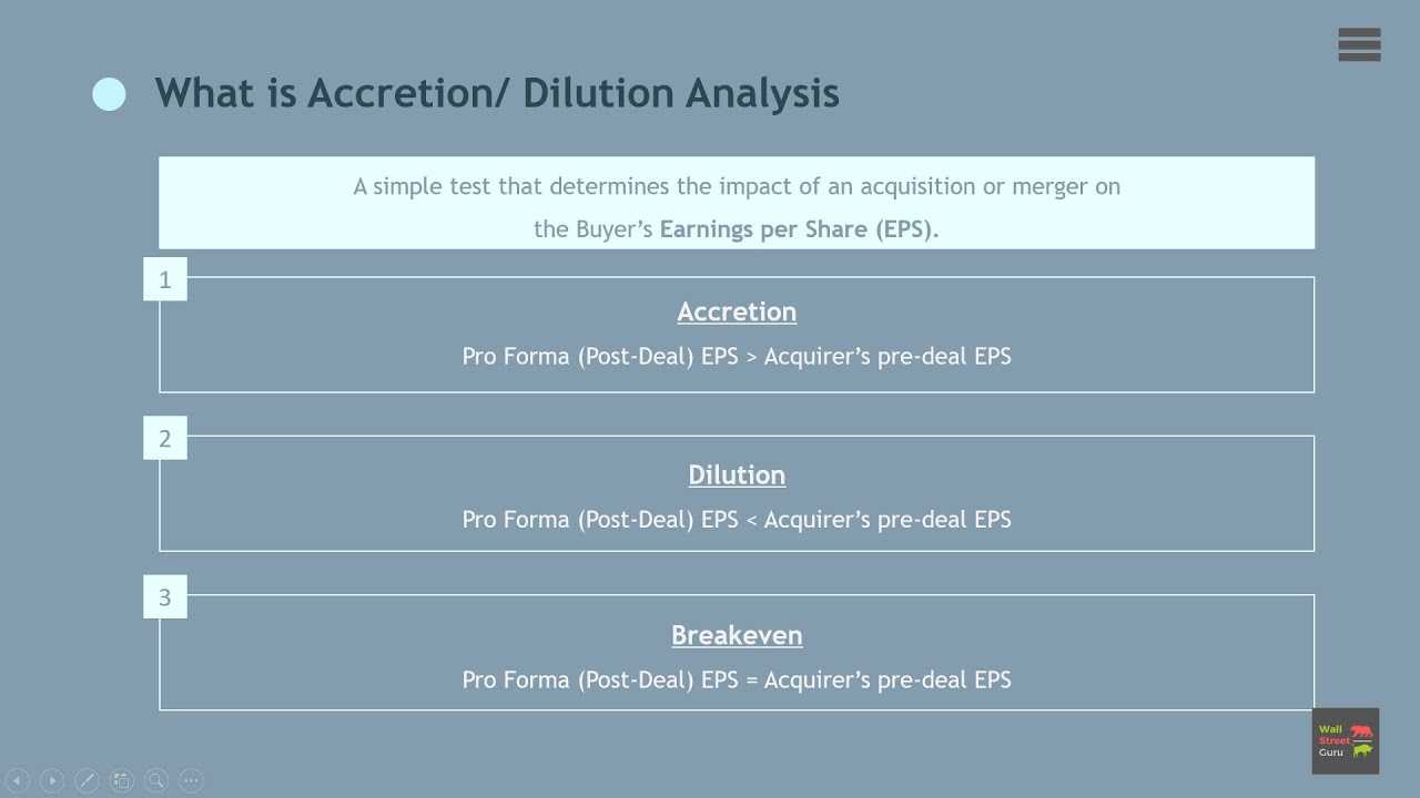 M&A Accretion Dilution Analysis (Merger Model) - YouTube